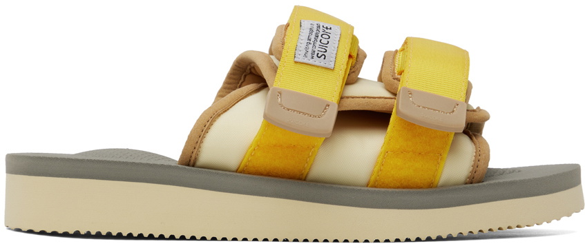 Suicoke Yellow & Off-White MOTO-Cab Sandals Suicoke
