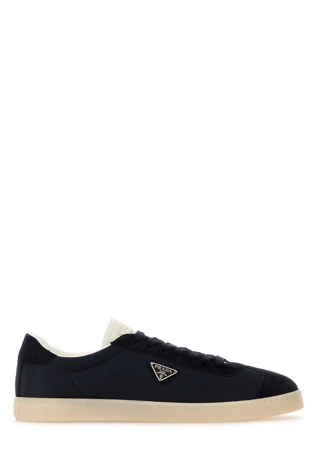Prada Midnight Blue Nylon Sneakers Prada