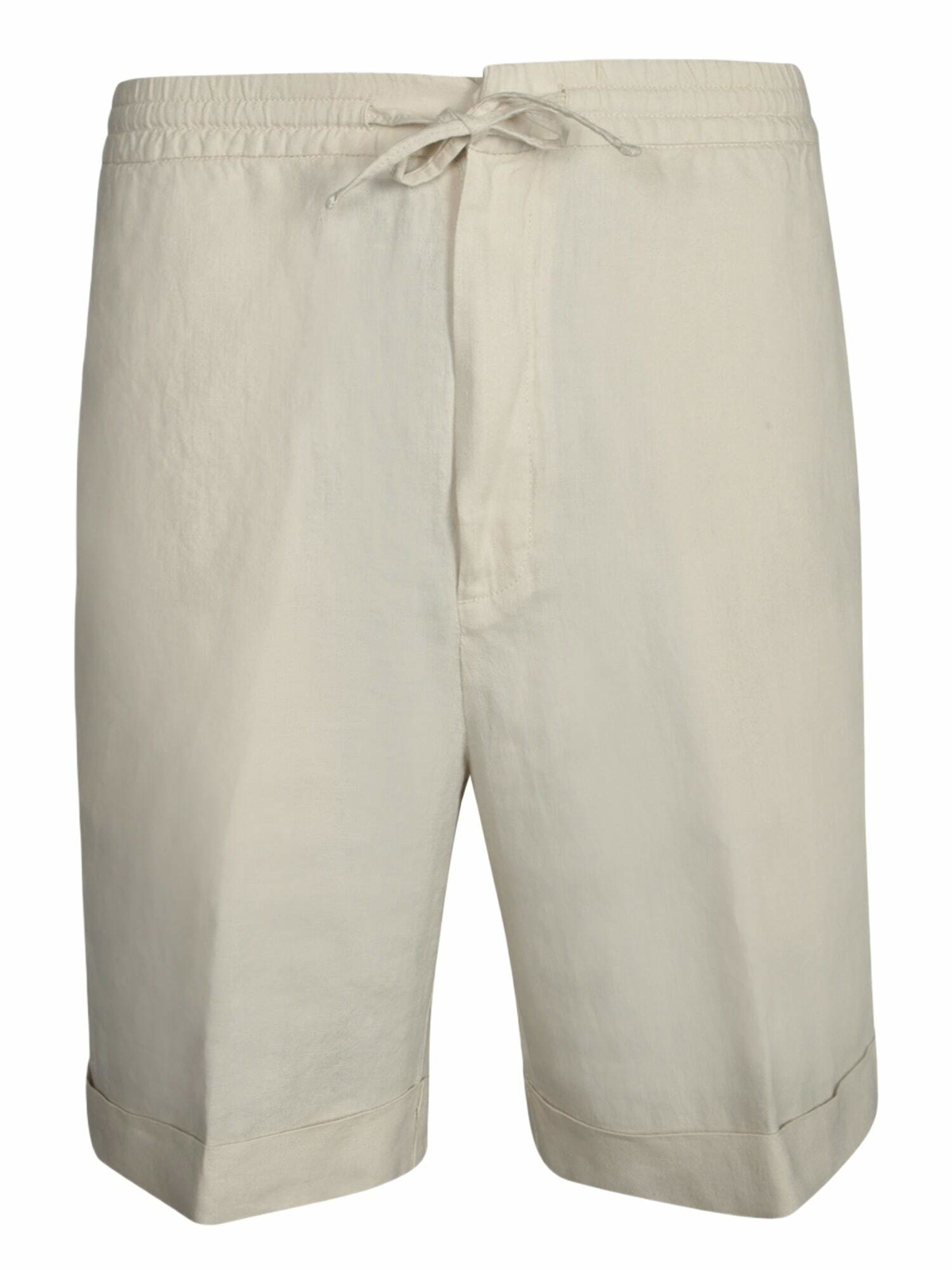Canali White Linen Bermuda Shorts Canali