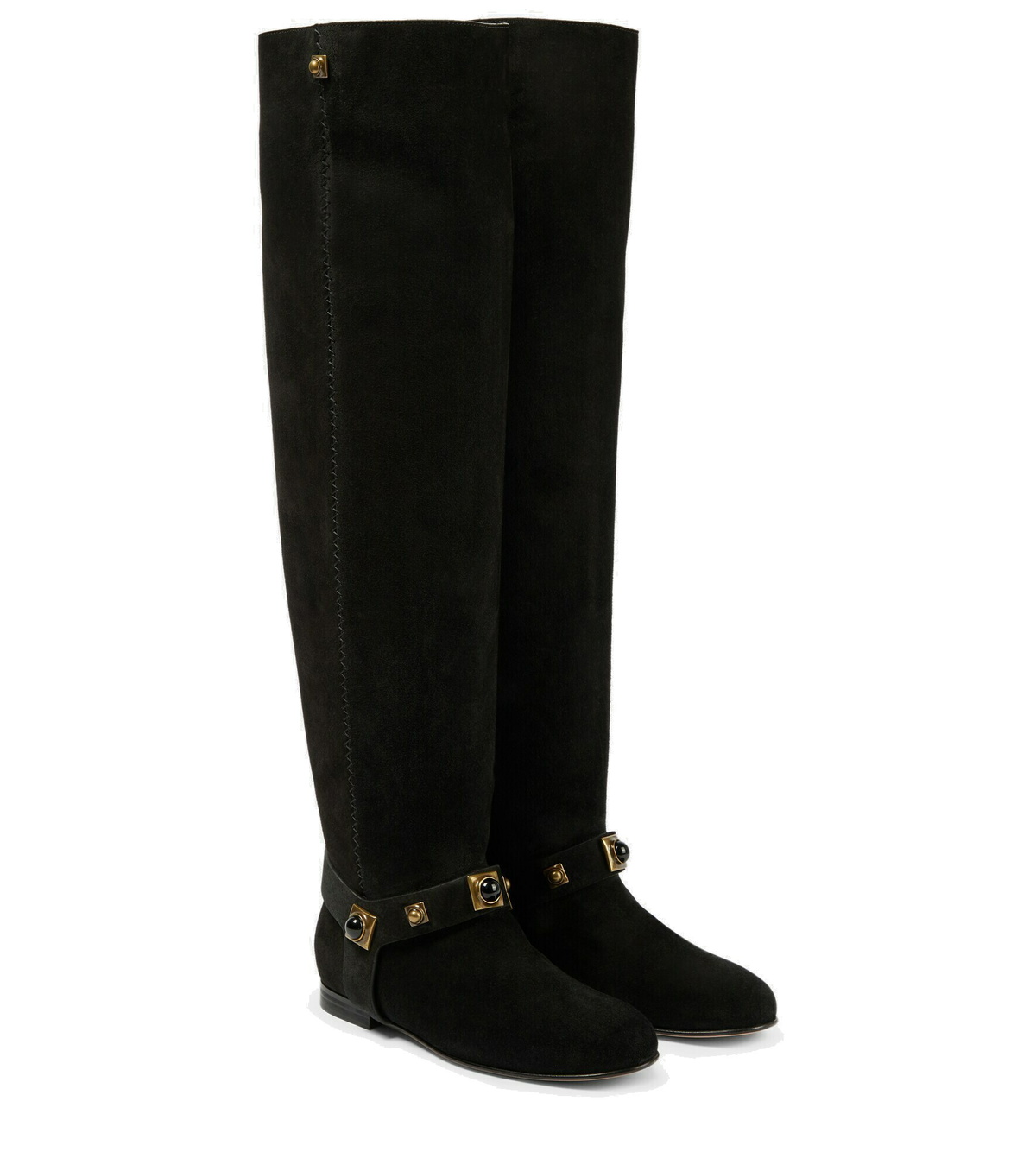 Etro - Crown Me suede knee-high boots Etro