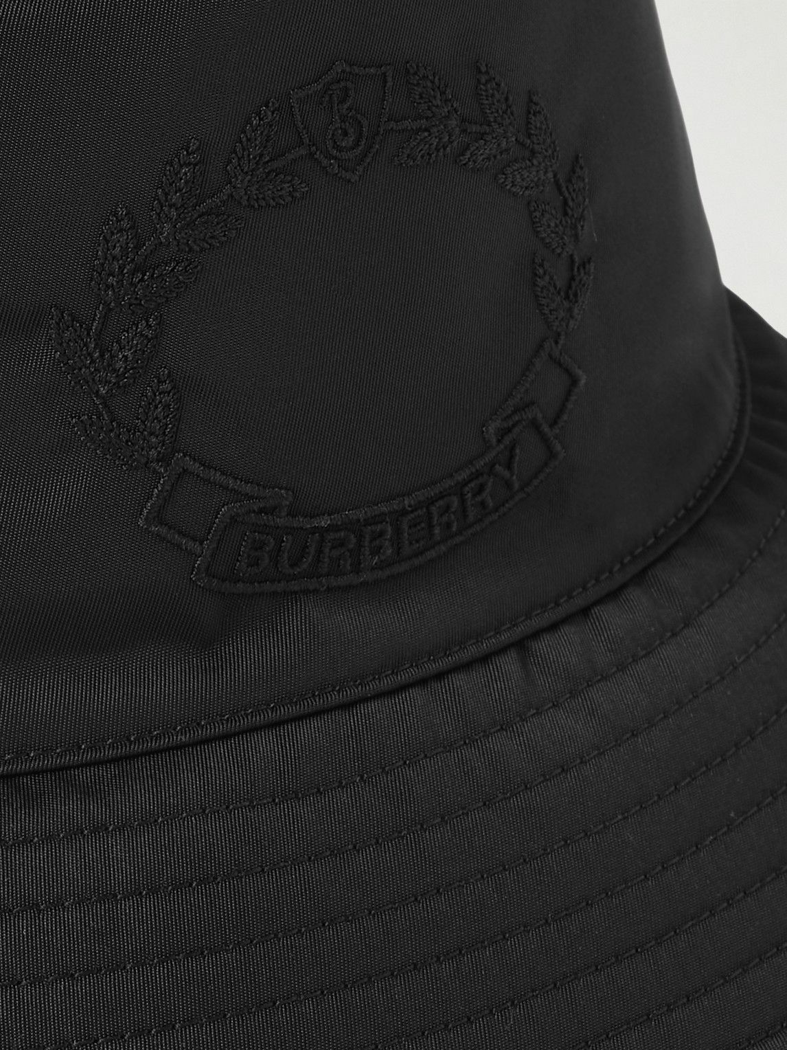 Burberry - Logo-Embroidered Recycled-Shell Bucket Hat - Black Burberry