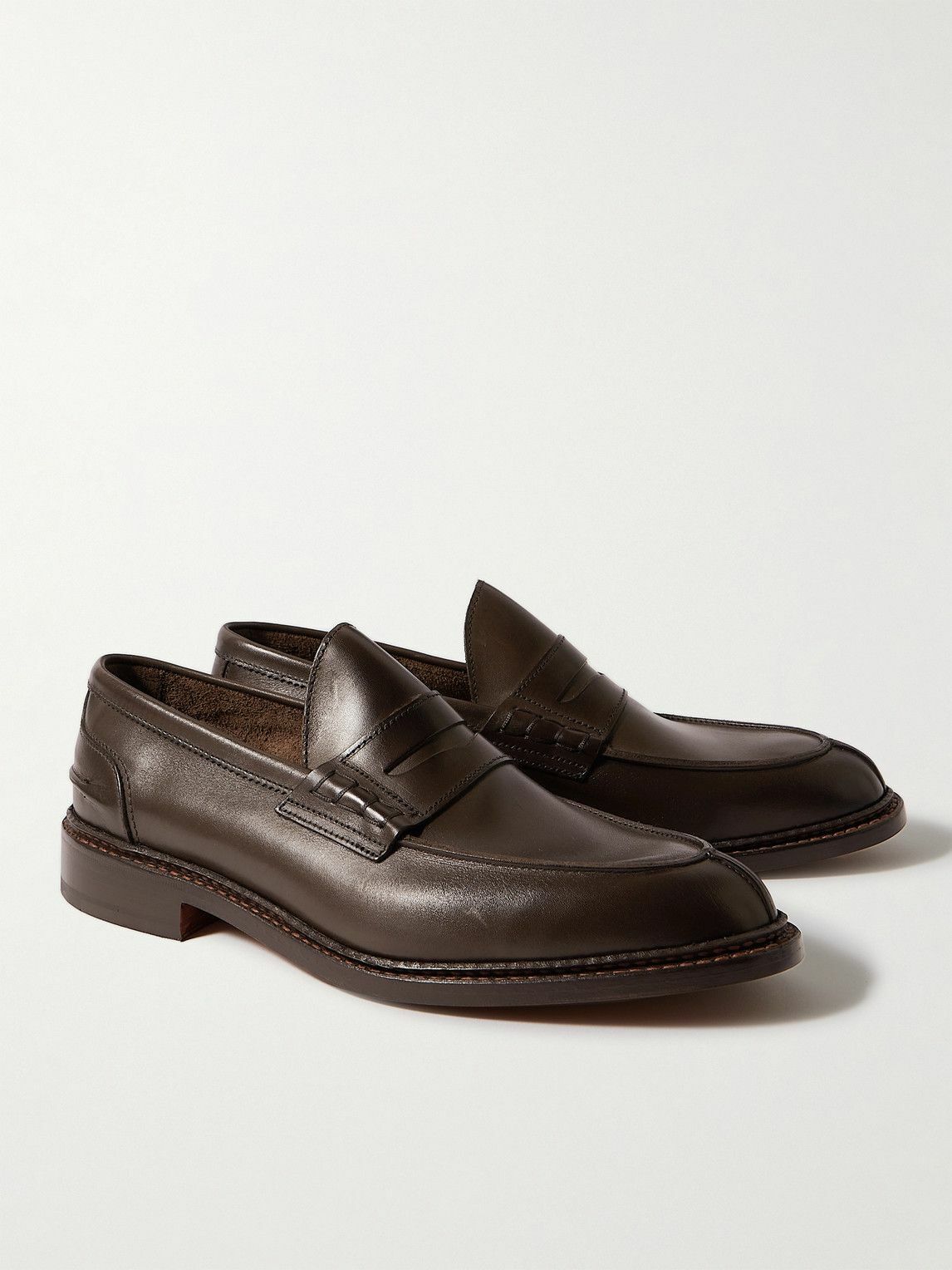 Tricker's - Adam Burnished-Leather Penny Loafers - Brown Tricker's