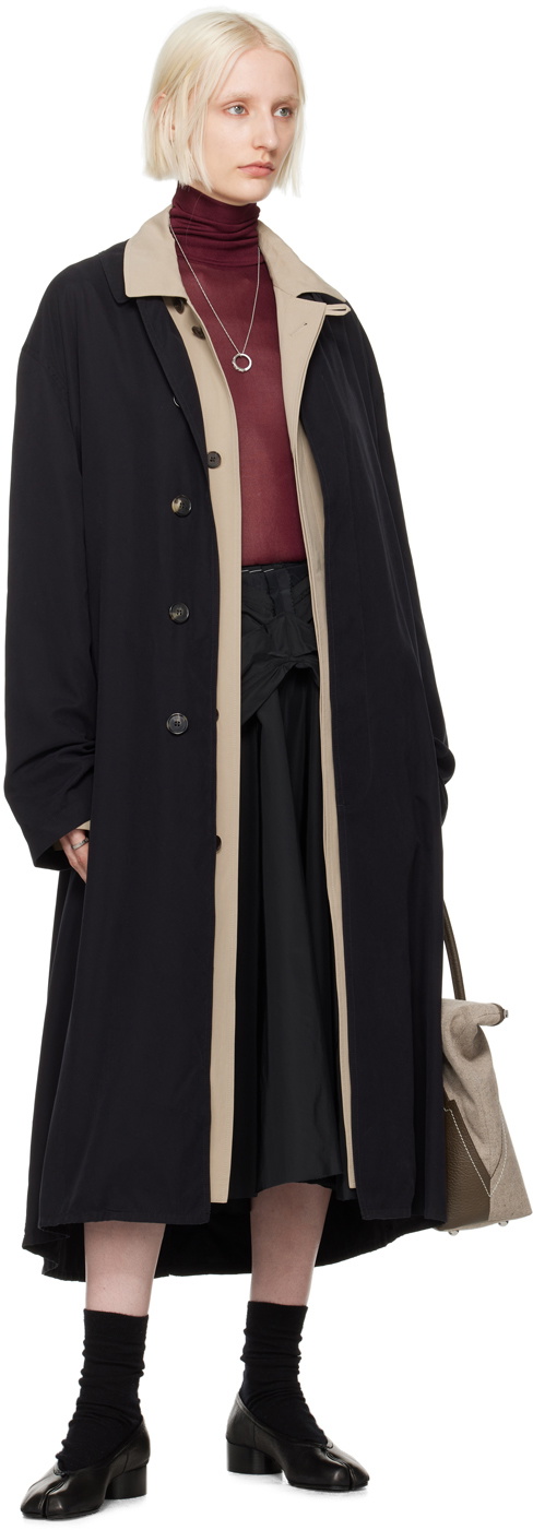 Maison Margiela Black Peached Trench Coat Maison Margiela