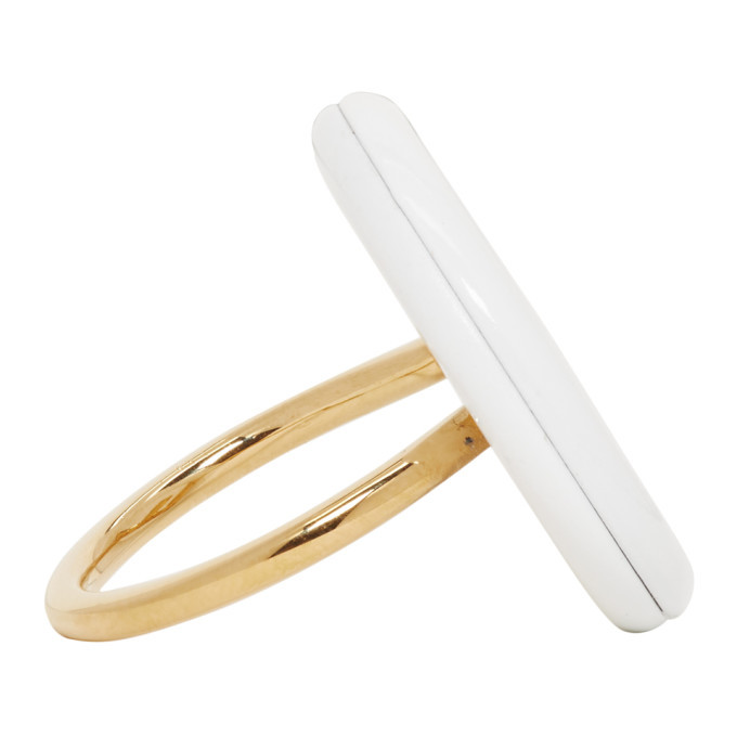 Fendi Gold and White F is Fendi Ring Fendi