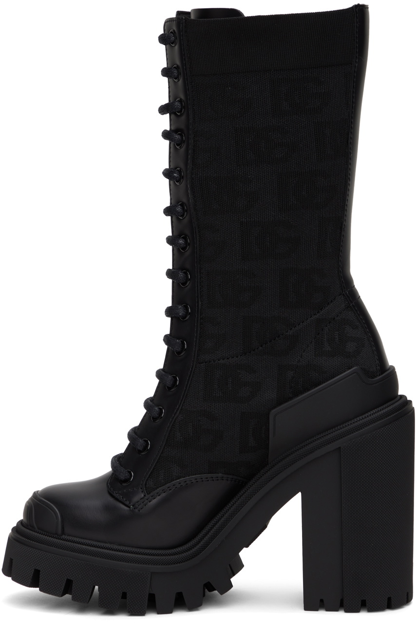 Dolce & Gabbana Black All-Over DG Boots Dolce & Gabbana