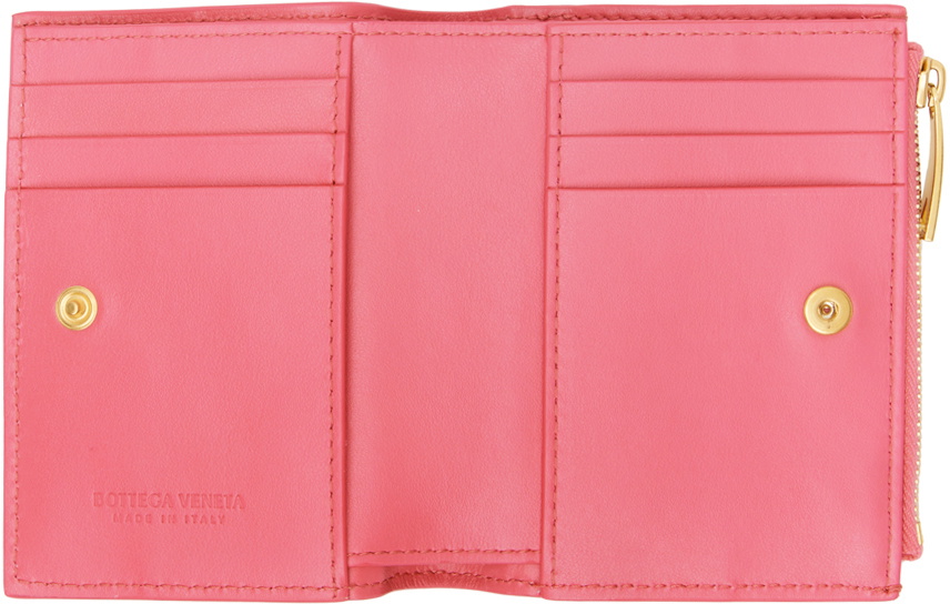 Bottega Veneta Pink Small Zip Wallet Bottega Veneta