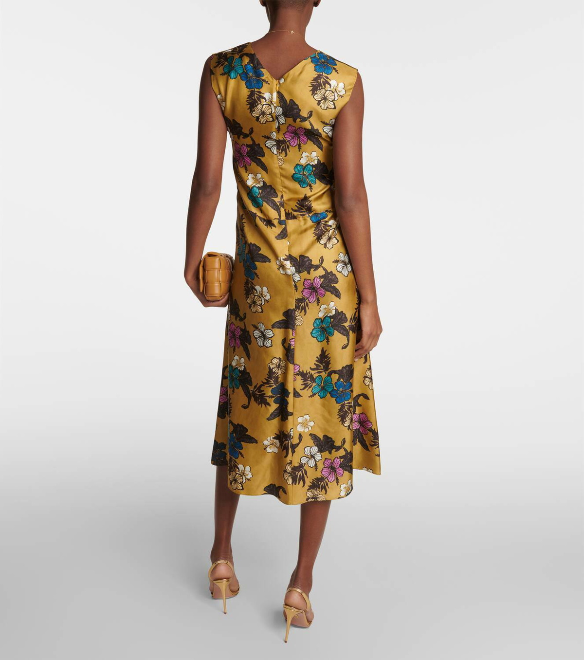 'S Max Mara Cuore floral silk satin midi dress S Max Mara
