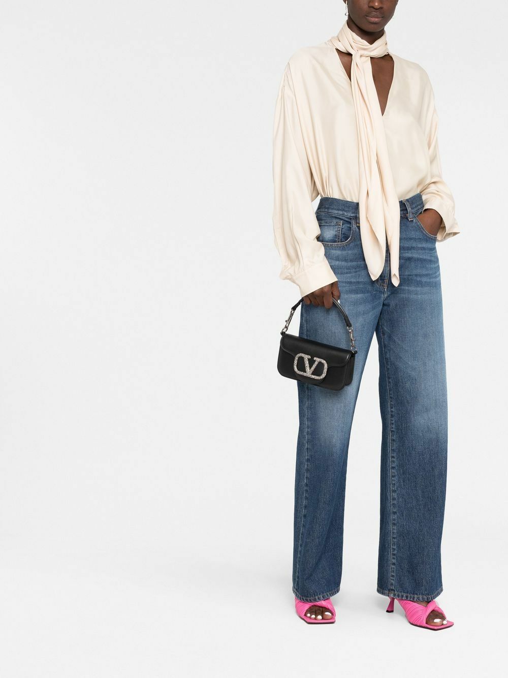 VALENTINO GARAVANI - Locò Small Leather Shoulder Bag Valentino Garavani