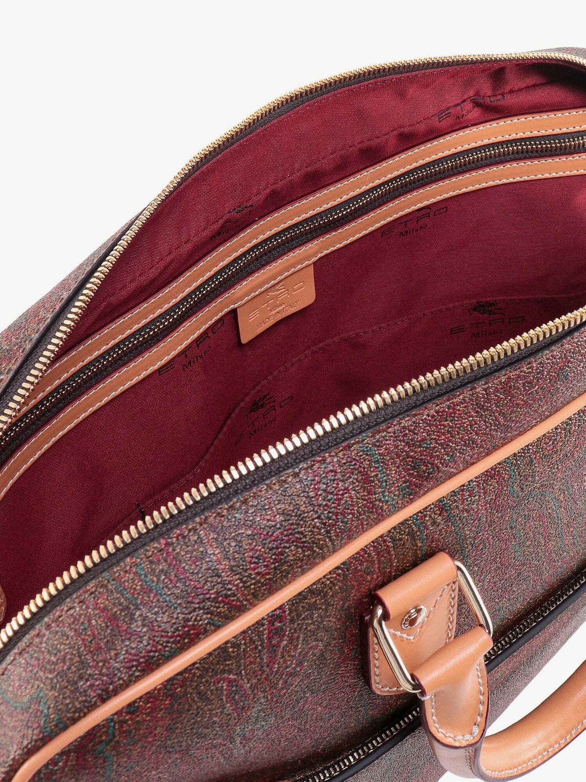 Etro Briefcase Brown Mens Etro