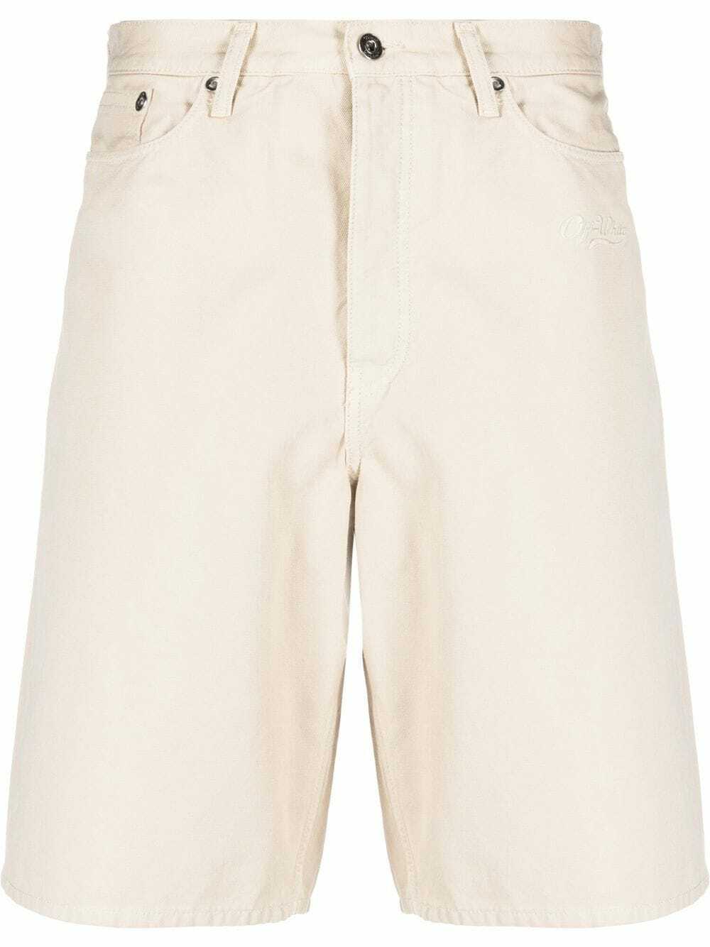 OFF-WHITE - Utility Cotton Shorts Off-White