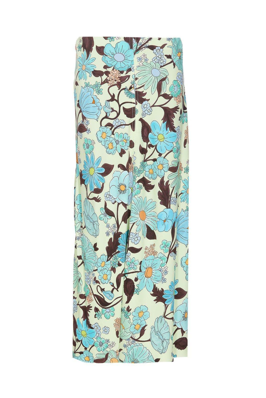 Stella Mccartney Floral Printed Midi Skirt Stella McCartney