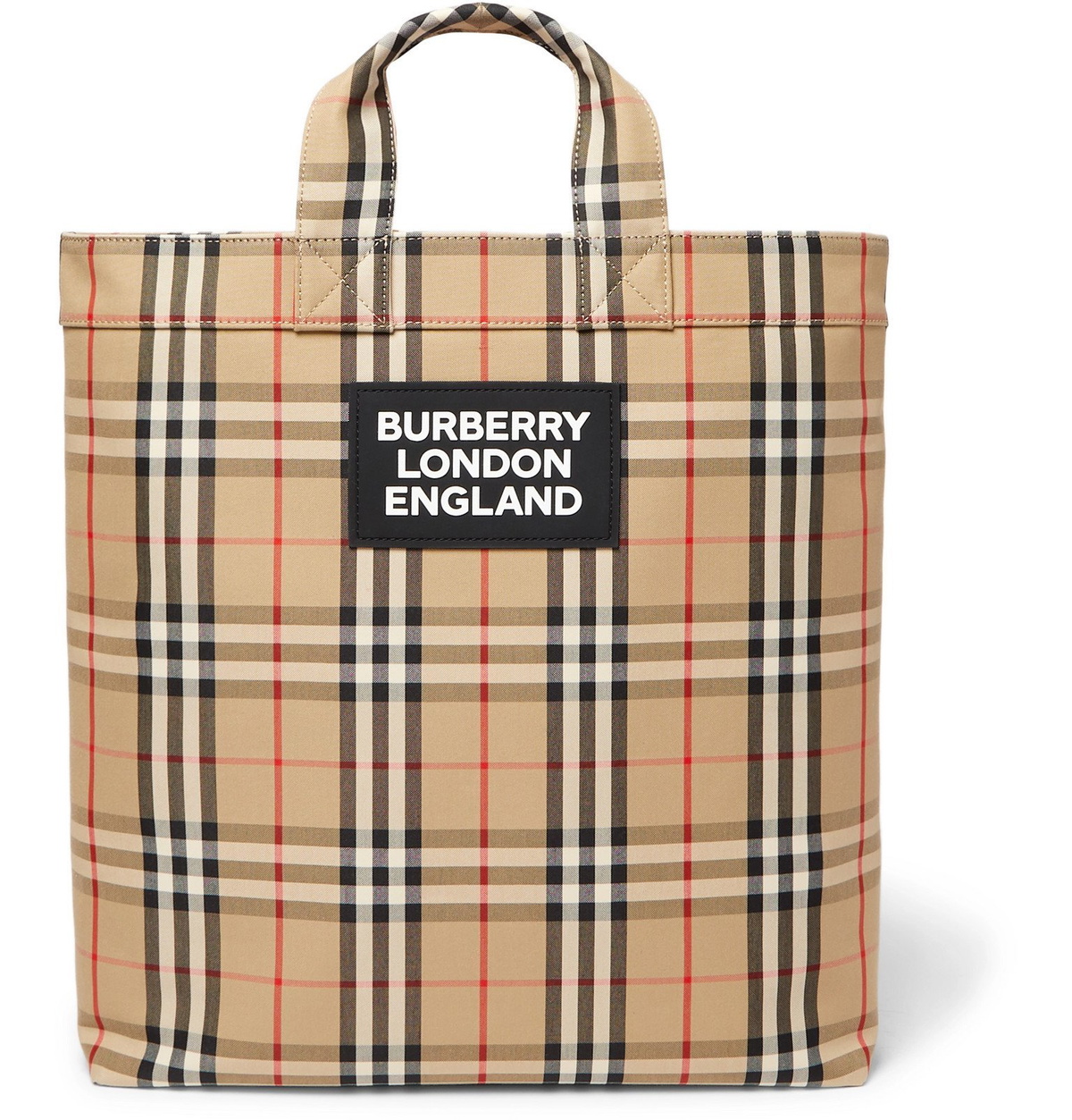 Burberry - Logo-Appliquéd Checked Canvas Tote Bag - Brown Burberry