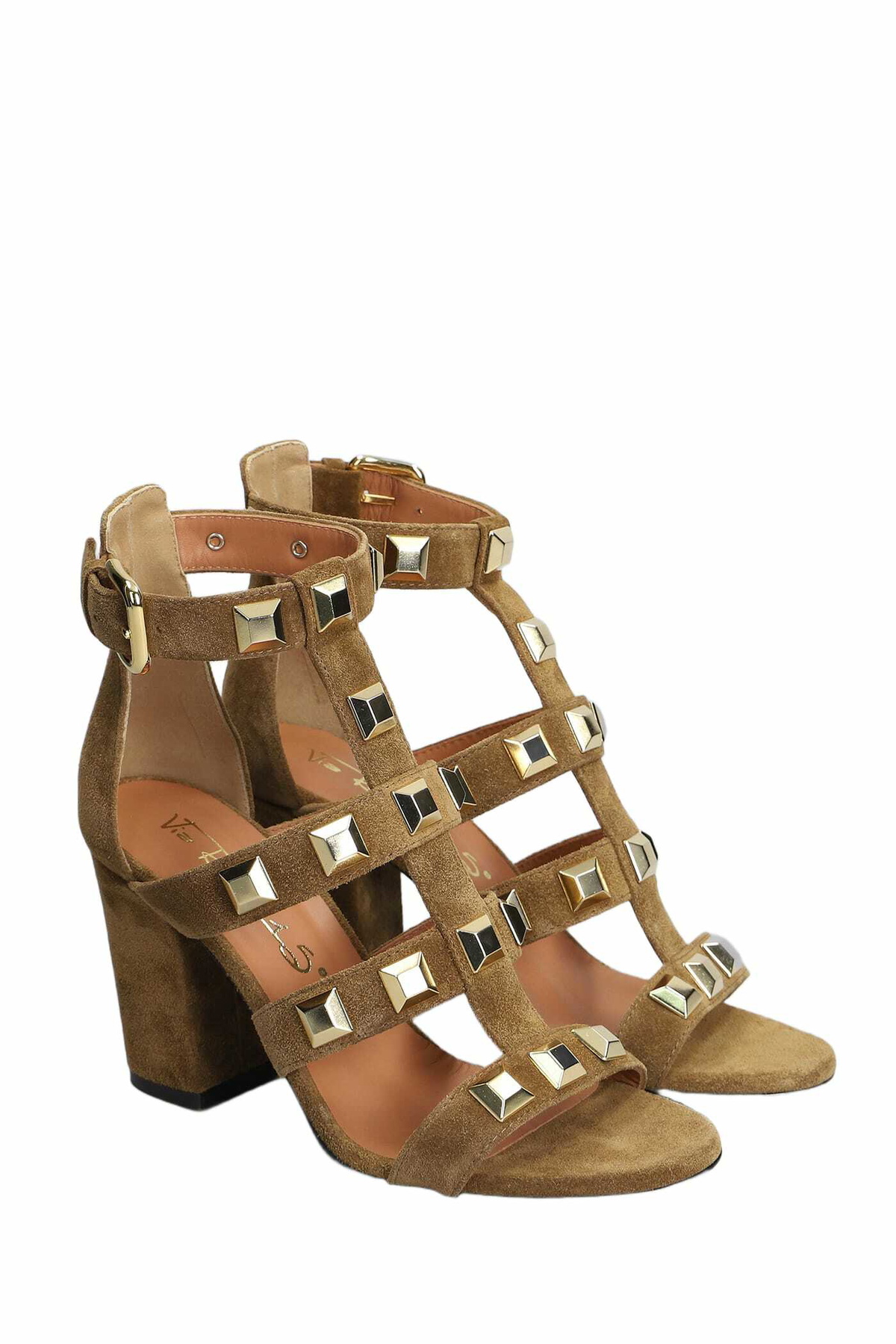 Via Roma 15 Sandals In Leather Color Suede Via Roma 15