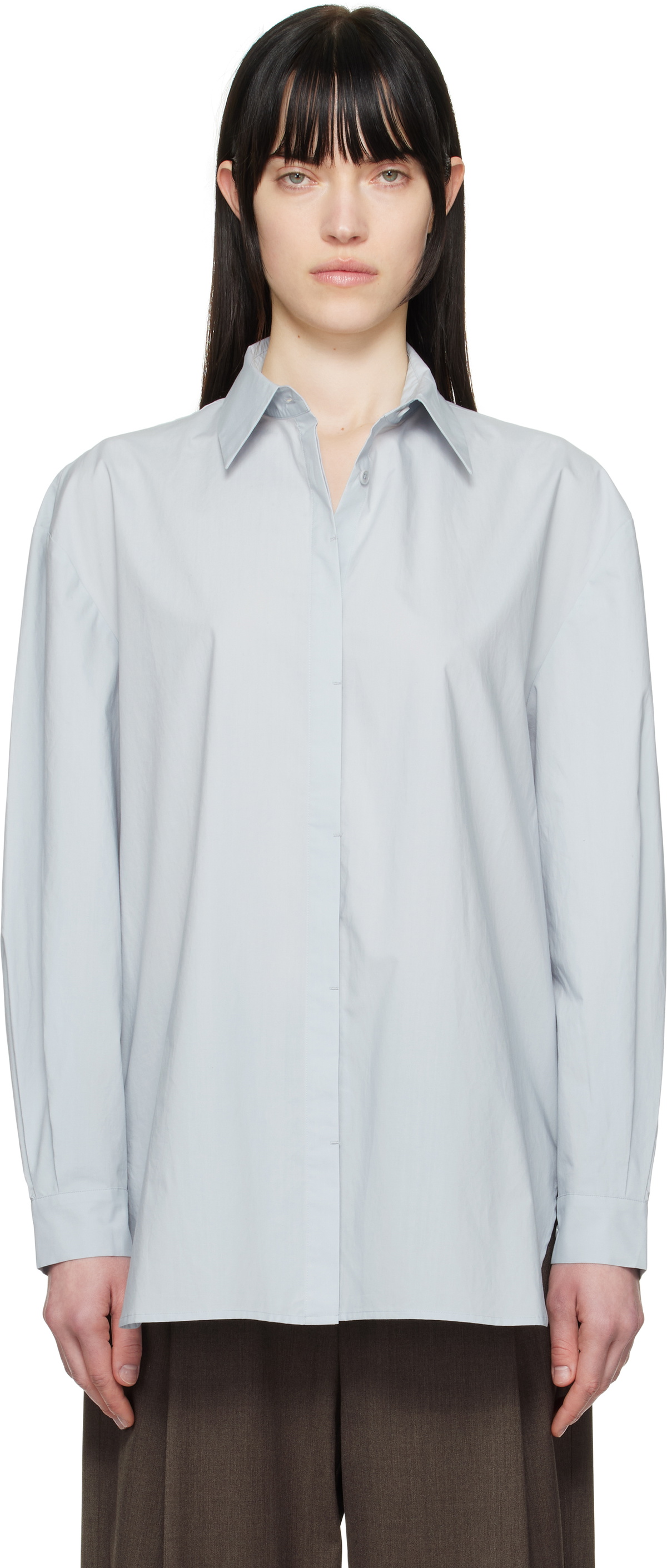 AMOMENTO Blue Oversized Shirt AMOMENTO