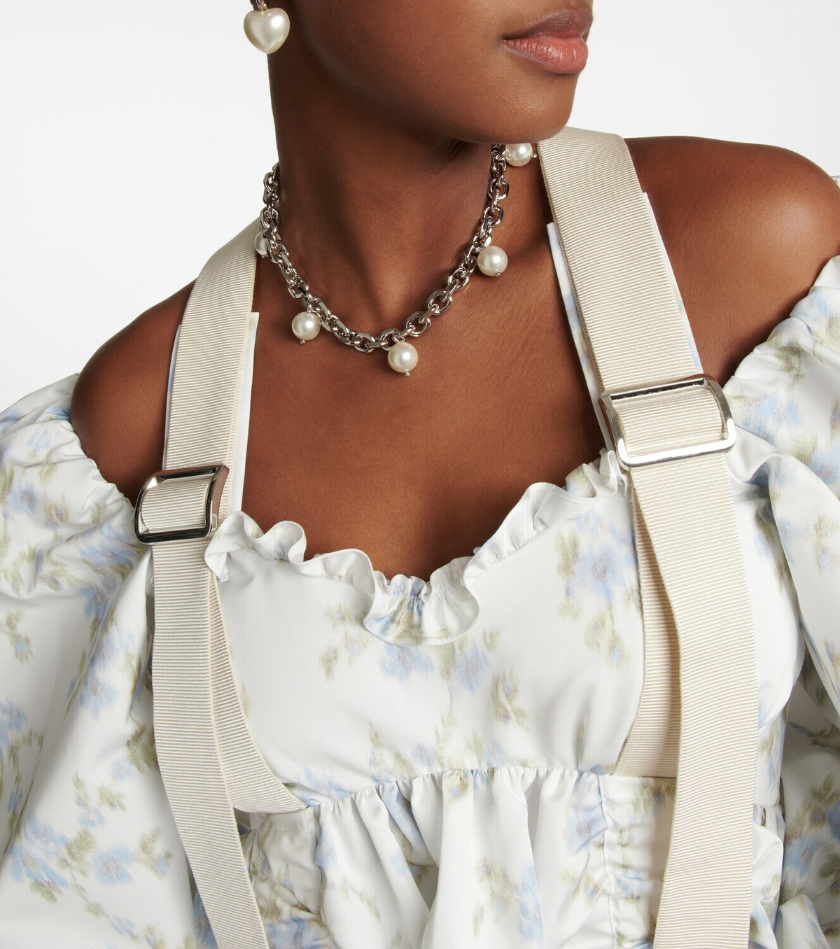 Simone Rocha - Faux-pearl embellished necklace Simone Rocha