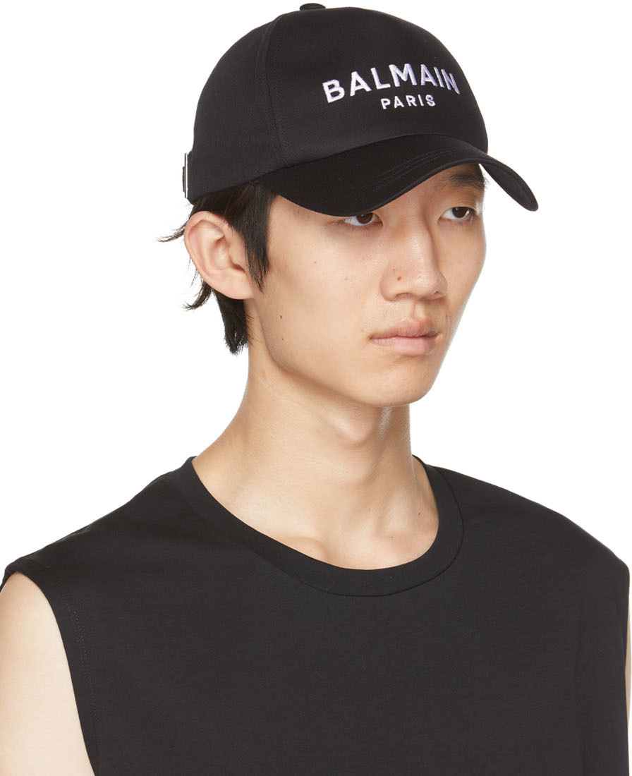 Balmain Black Logo Cap Balmain