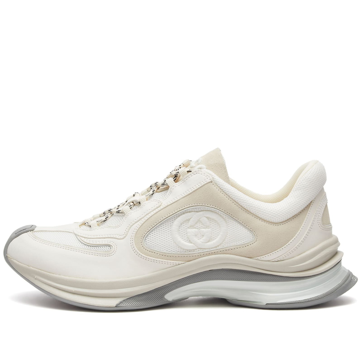 Gucci Men's Run Premium Sneakers in White Gucci