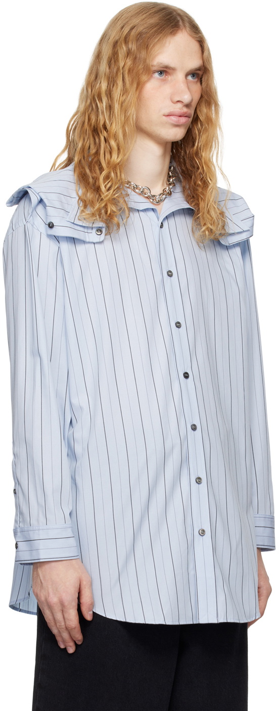 Y/Project Blue Stripe Chain Shirt Y/Project