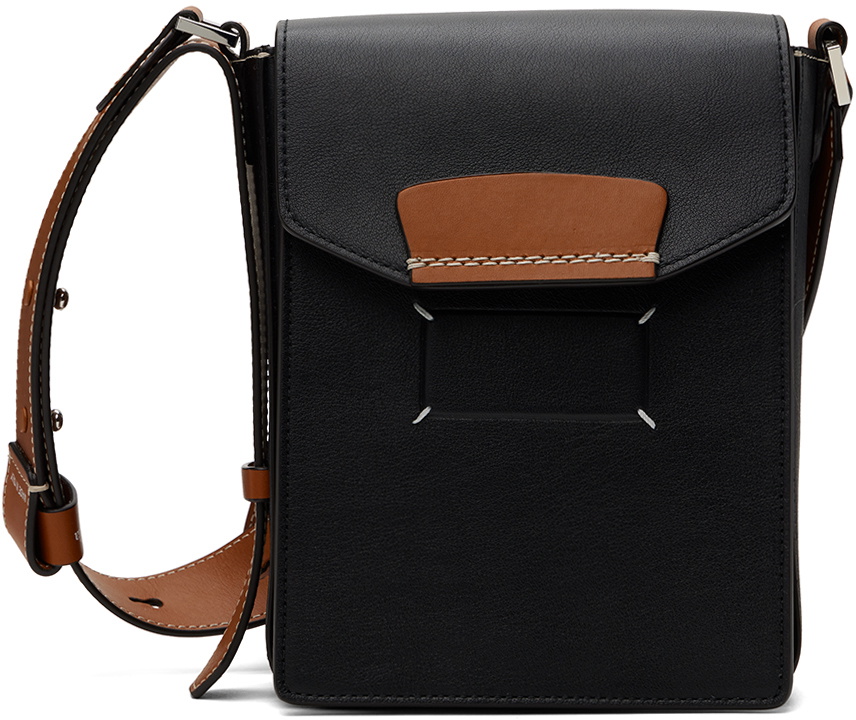 Maison Margiela Black & Tan Memory Of Camera Vertical Bag Maison Margiela