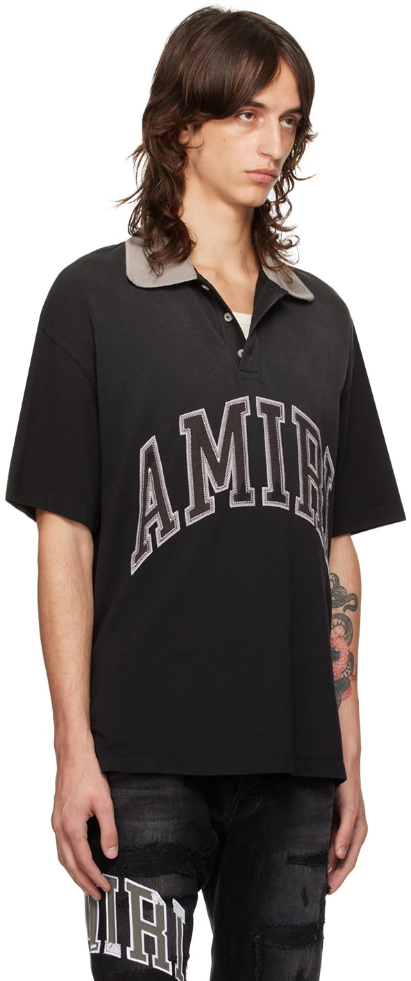 AMIRI Black Vintage Oversized Polo Amiri