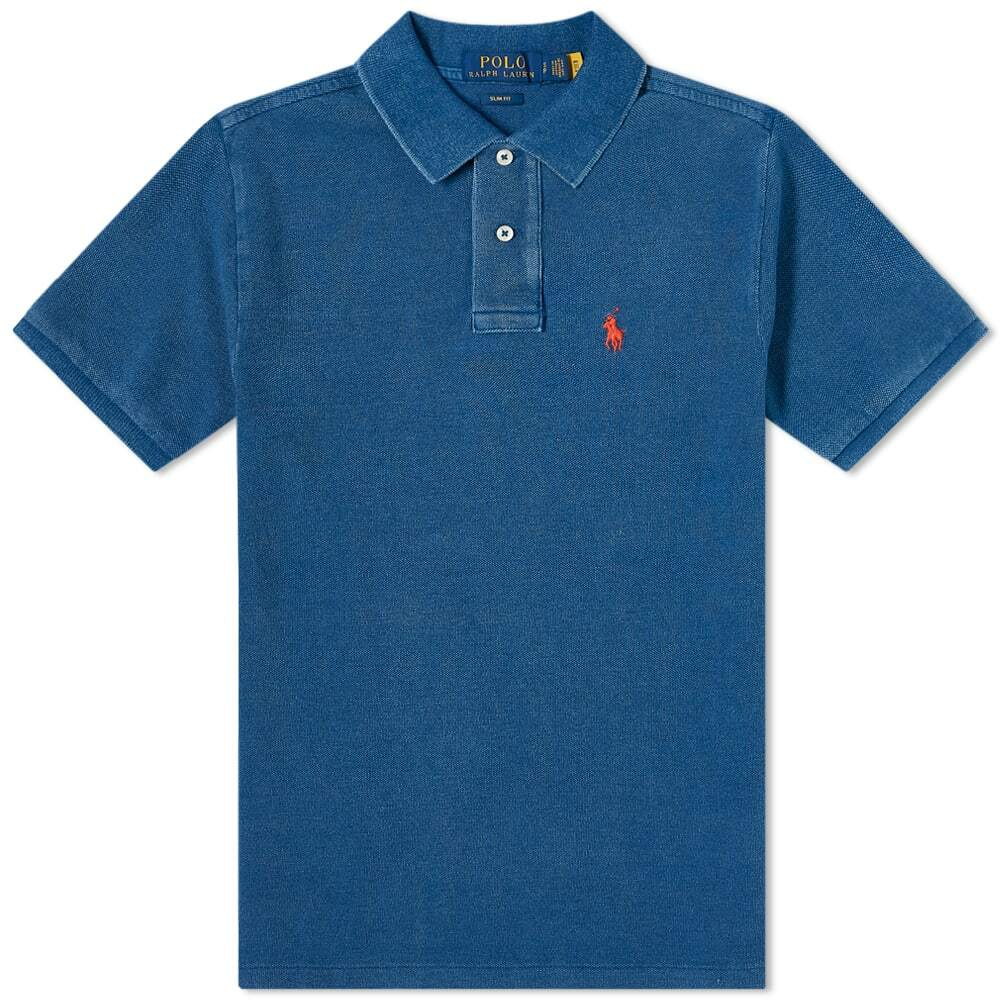 Polo Ralph Lauren Men's Slim Fit Polo Shirt in Medium Indigo Polo Ralph ...