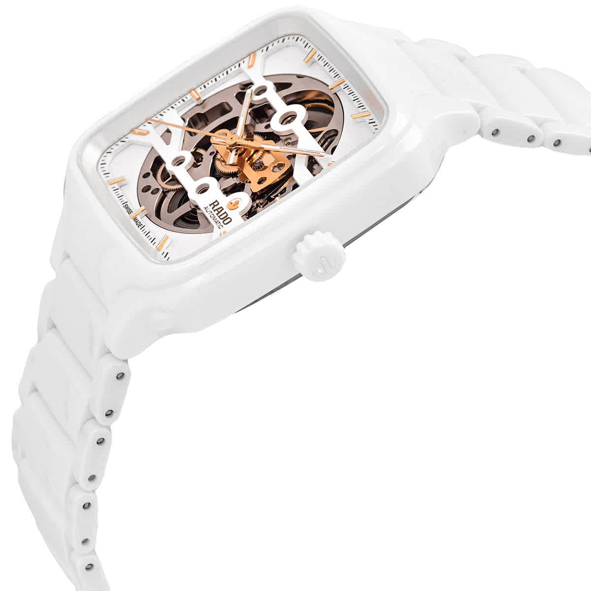 Rado True Square Automatic Skeleton White Dial Unisex Watch R27126012 Rado