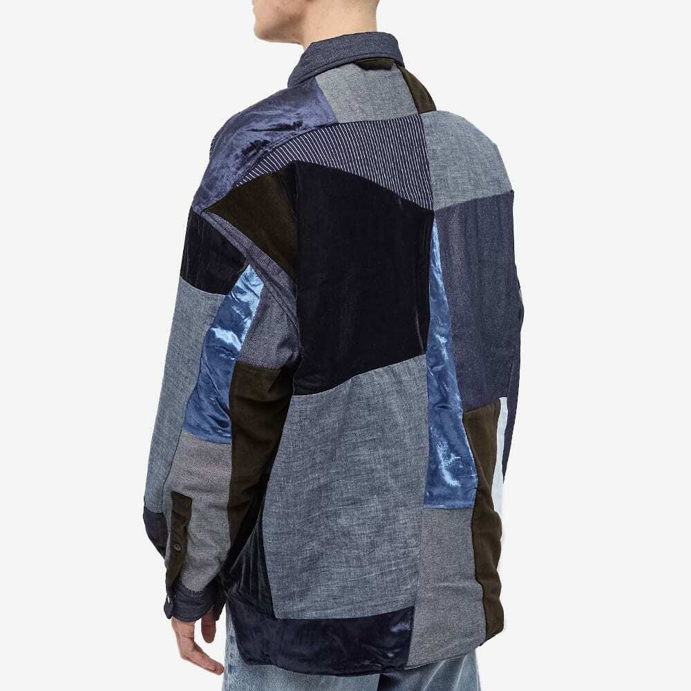 Acne Studios Men's Otito Patchwork Denim Jacket in Denim Blue Acne Studios