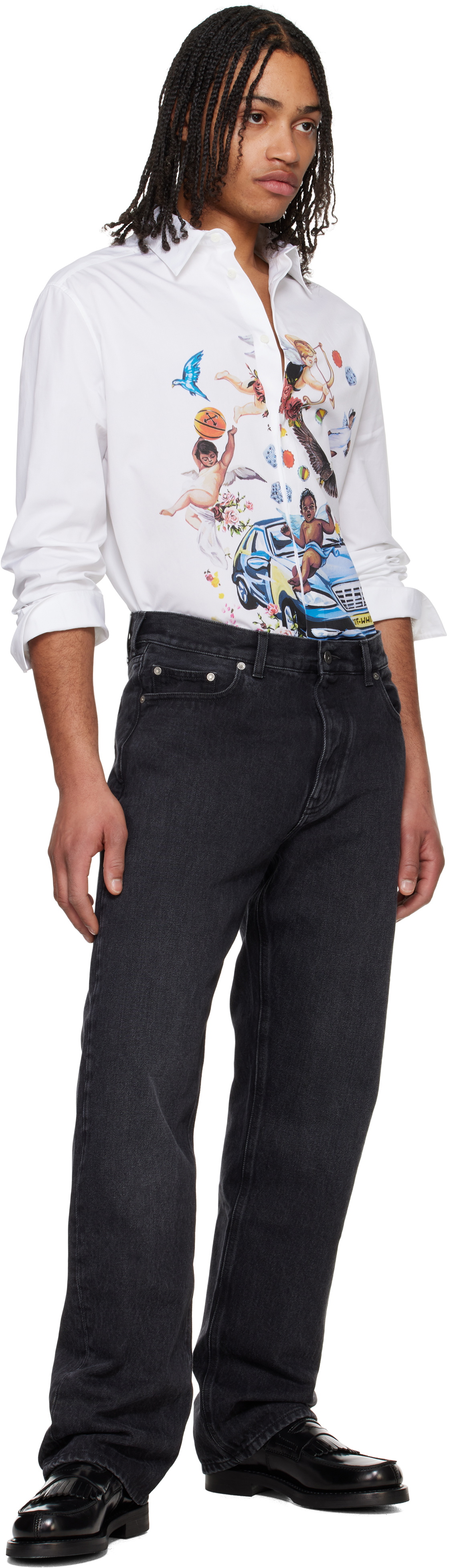 Off-White White Fresco Car Shirt Off-White