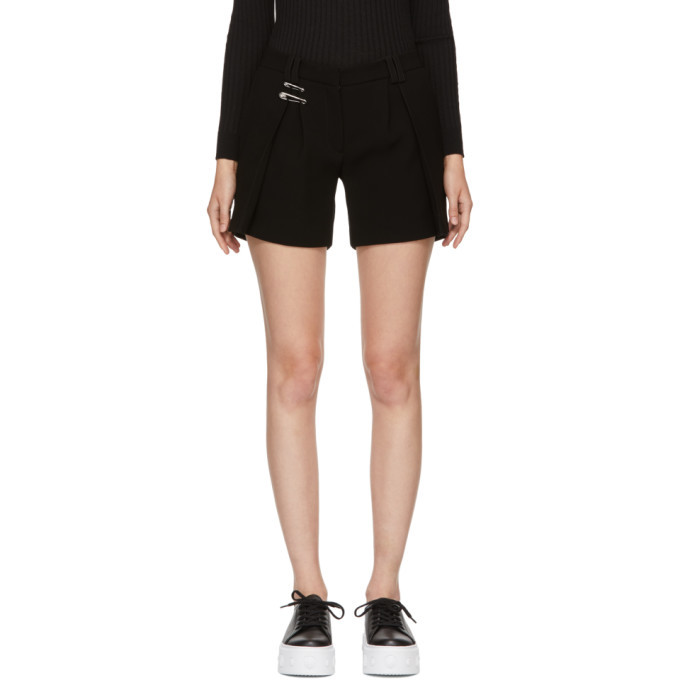 Versus Black Safety Pin Shorts Versus