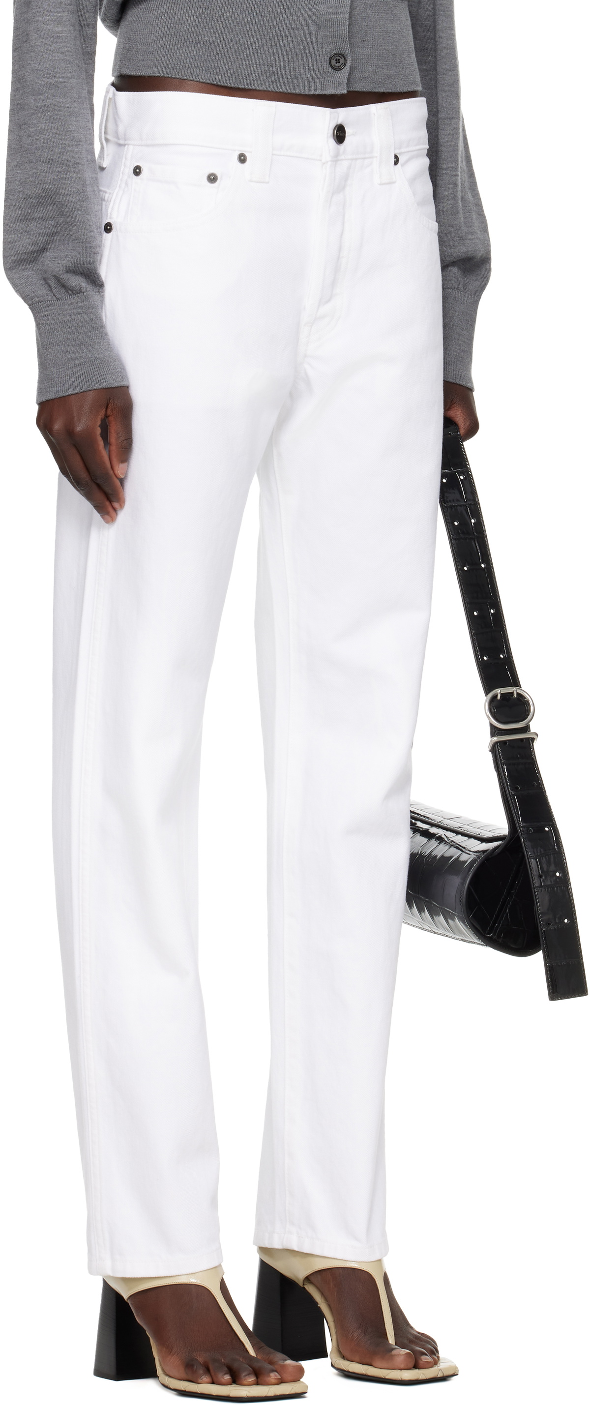 KHAITE White Callum Jeans Khaite