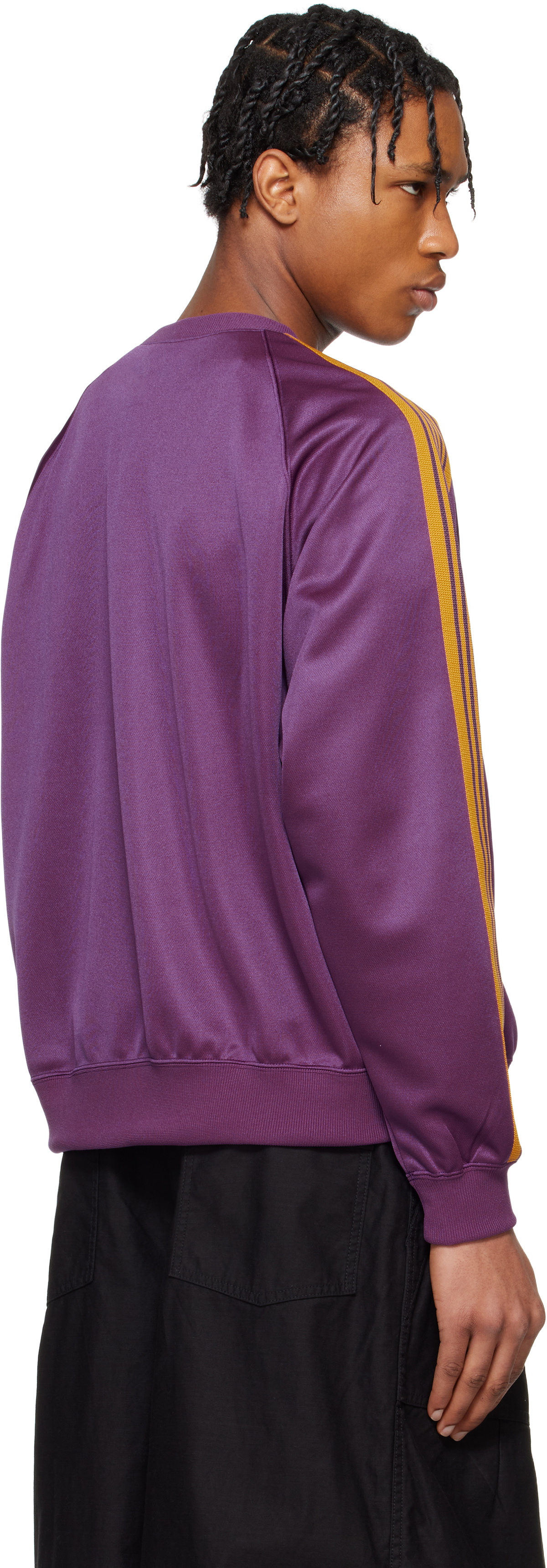 NEEDLES Purple Track Crew Neck Sweatshirt Needles