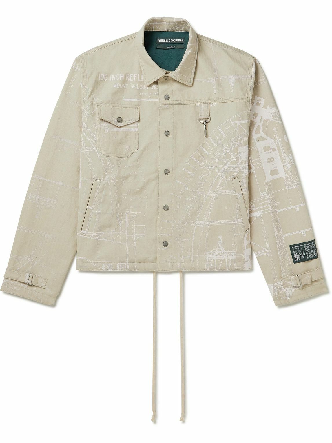 Reese Cooper® - Printed Herringbone Cotton-Twill Coach Jacket ...