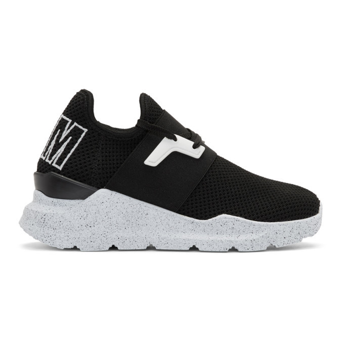 MSGM Black Elastic Band Knit Sneakers MSGM