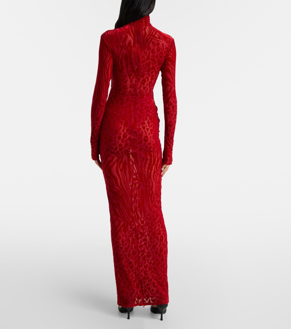 Alex Perry Printed turtleneck jersey maxi dress Alex Perry