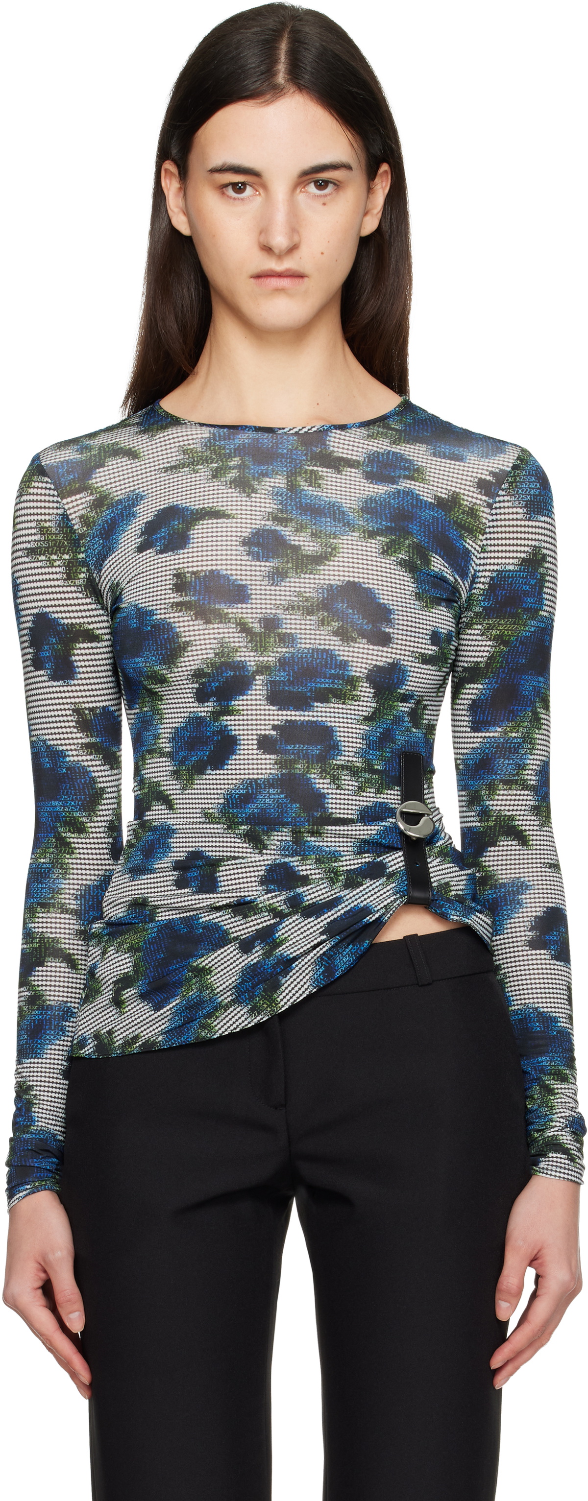 Coperni Blue & White Suspended ASCII T-shirt Coperni