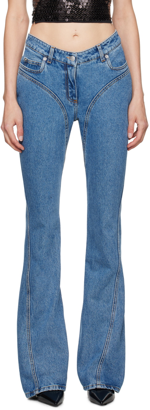 Mugler Blue Flared Jeans Mugler