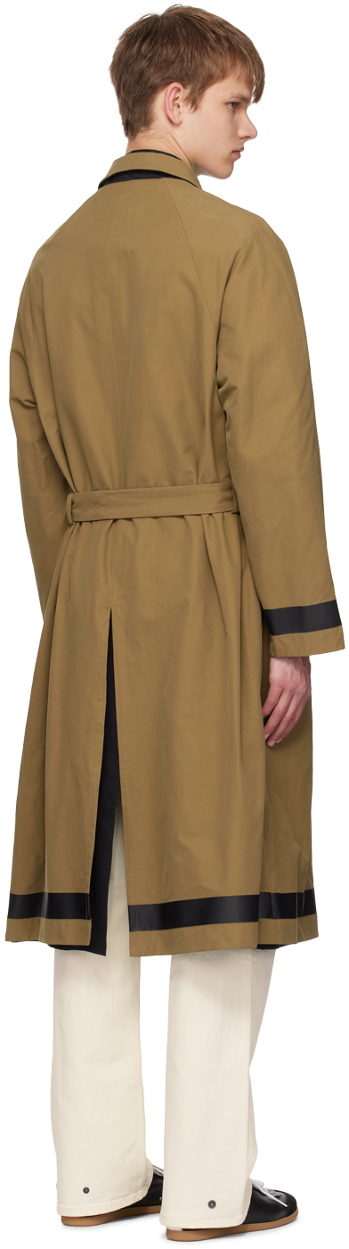 Neil Barrett Khaki Minimalist Reversible Trench Coat Neil Barrett