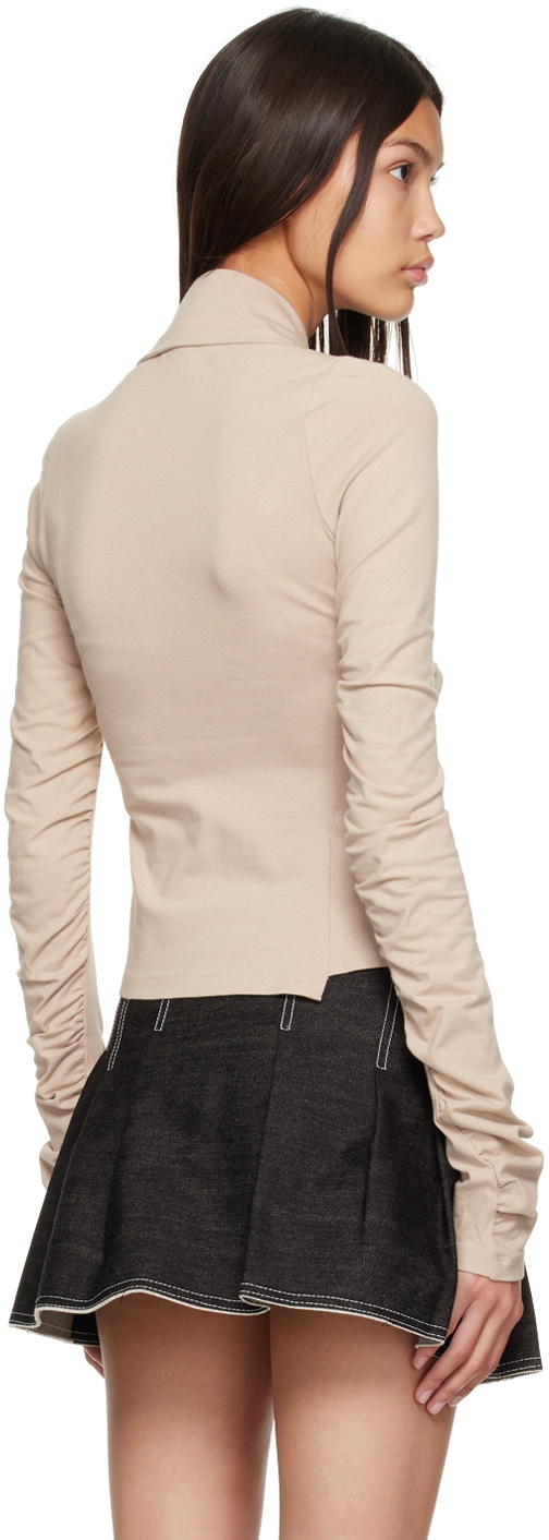 Anne Isabella Beige Asymmetric Shirt Anne Isabella