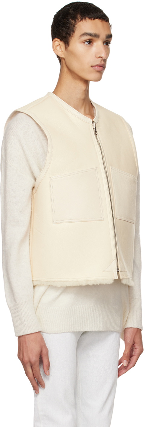 Our Legacy Off-White Reversible Sheepskin Vest Our Legacy