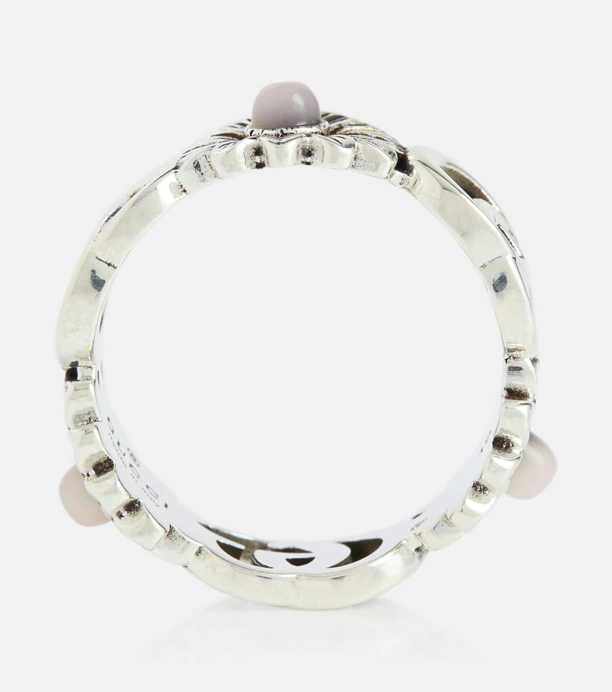 Gucci - GG Marmont sterling silver ring with pearls Gucci