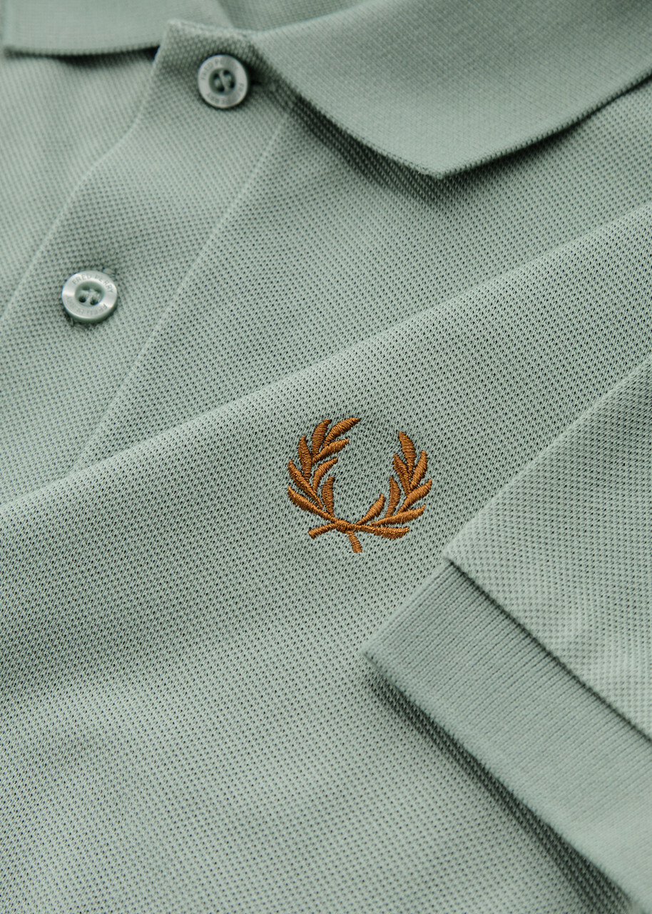 Fred Perry Logo-embroidered Piqué Cotton Polo Shirt Light Blue Fred Perry