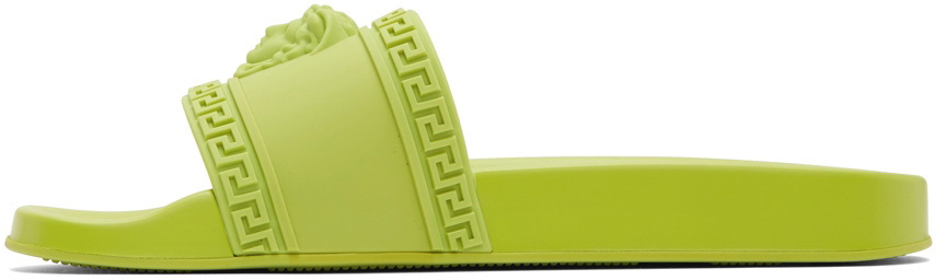 Versace Green Palazzo Slides Versace