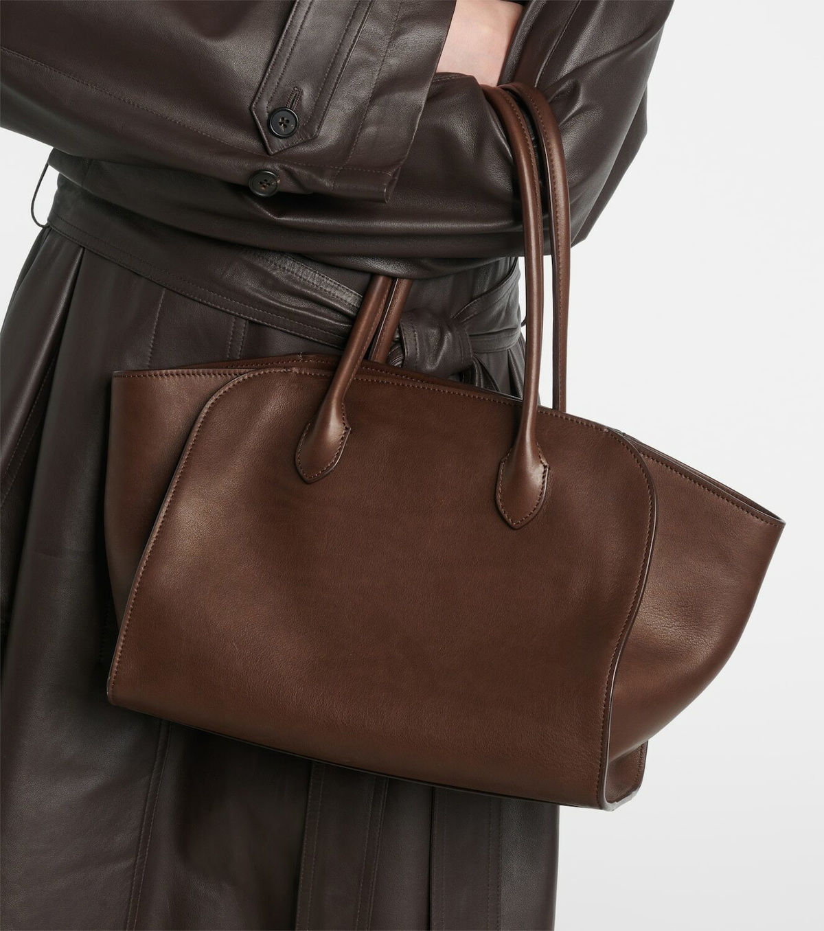 The Row Marlo 12 leather tote bag The Row