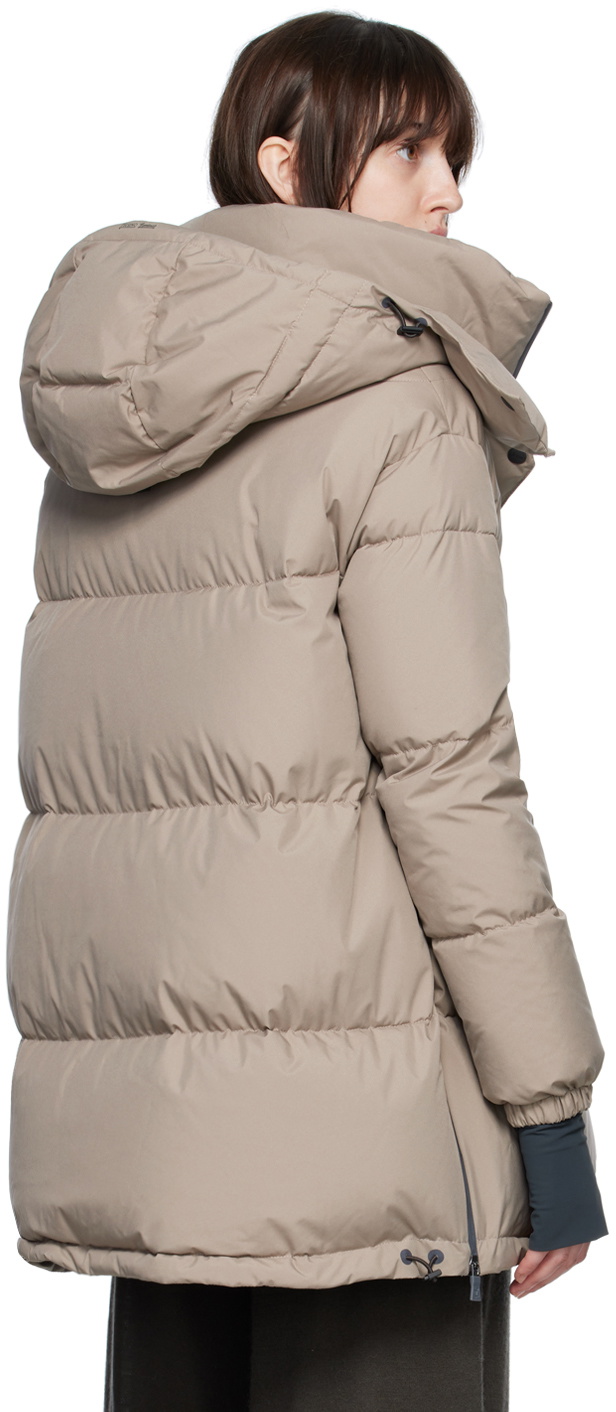 Herno Taupe A-Line Down Jacket Herno