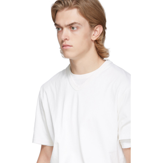 Our Legacy White Mirror Logo Conjoined T-Shirt Our Legacy