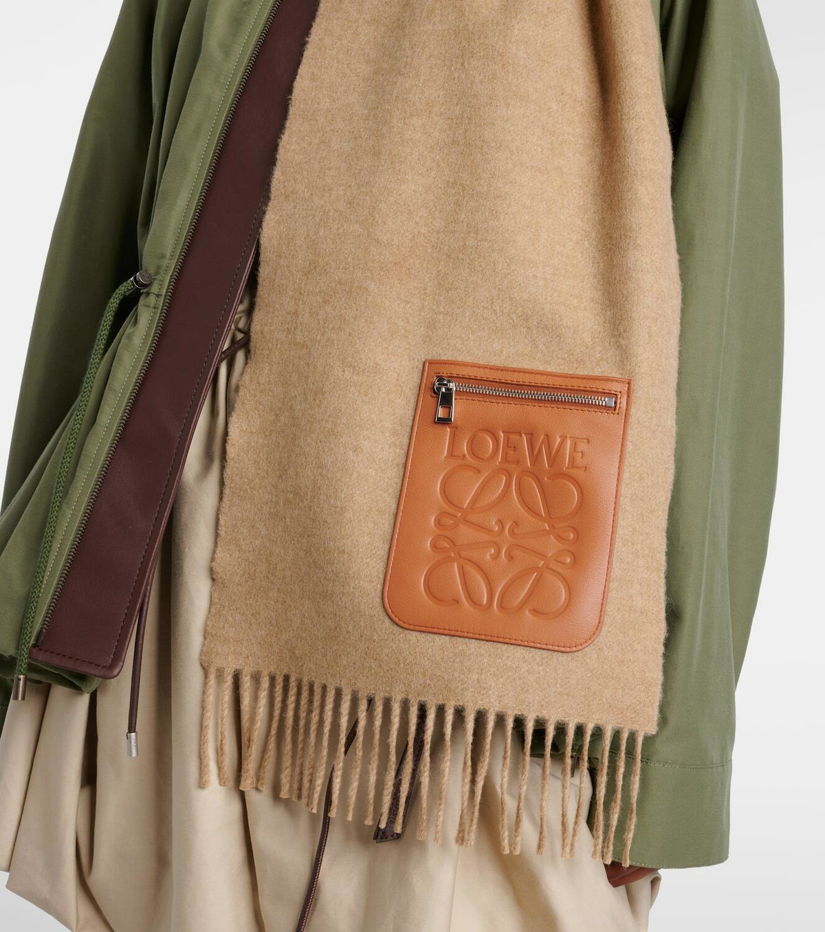 Loewe Anagram wool and cashmere scarf Loewe