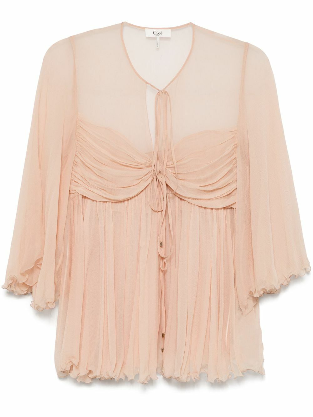 Chloé Pink Pleated Top Chloe