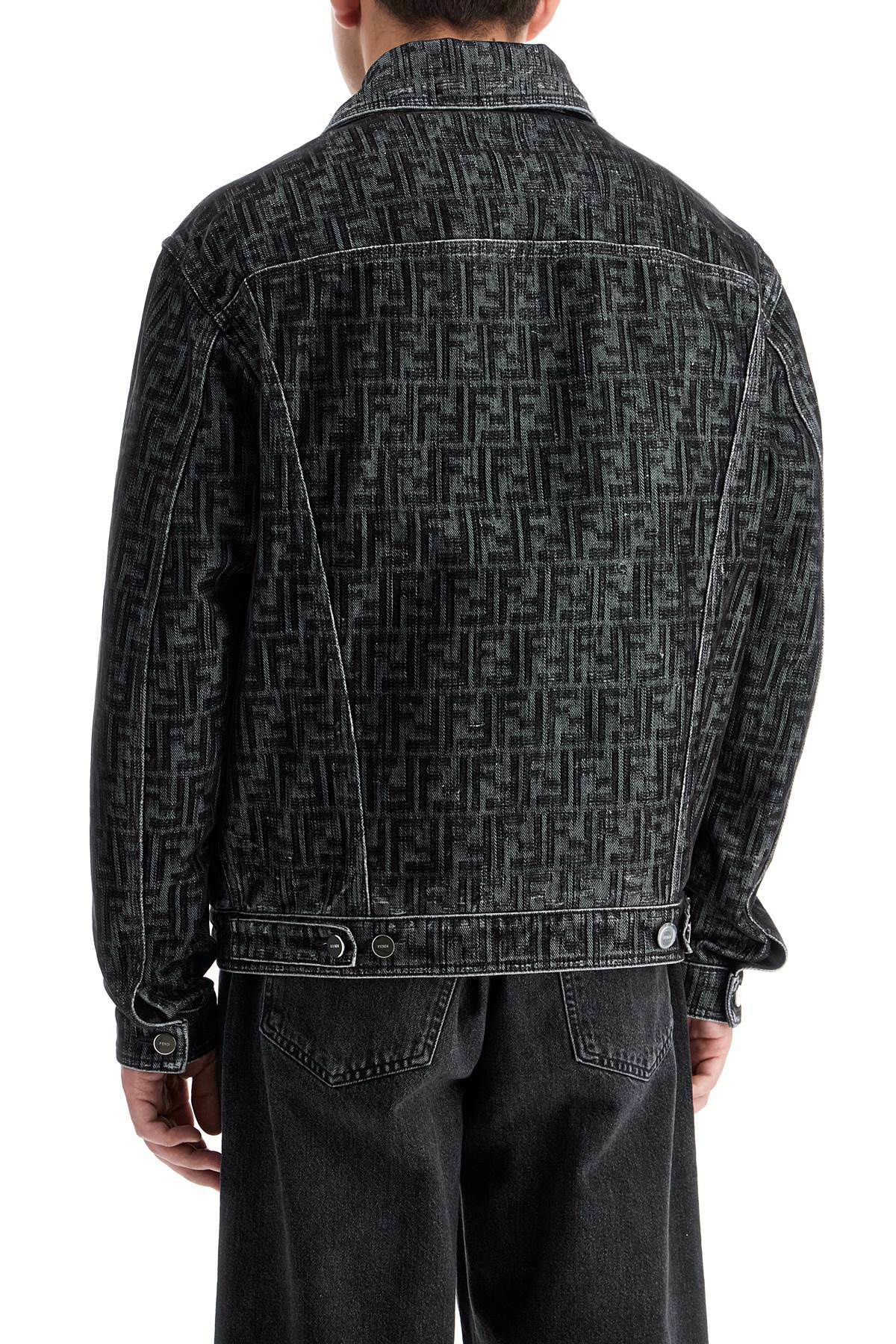 FENDI "flocked denim ff jacket" Grey Fendi