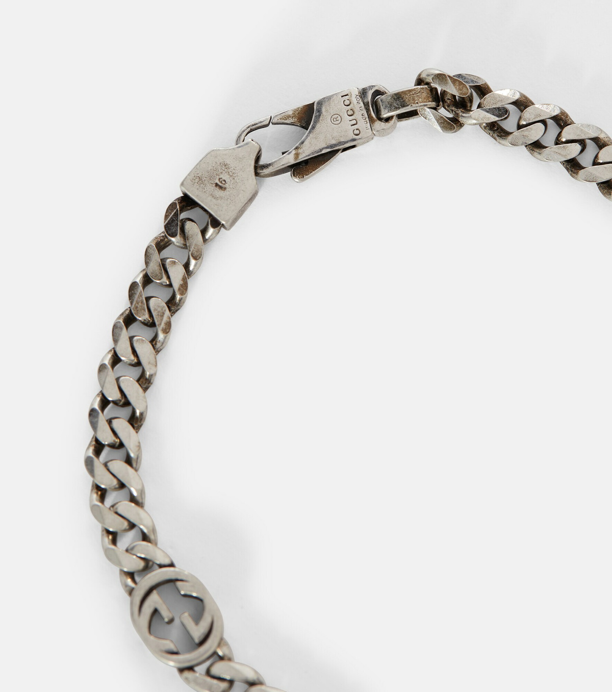 Gucci - GG sterling silver chain-link bracelet Gucci