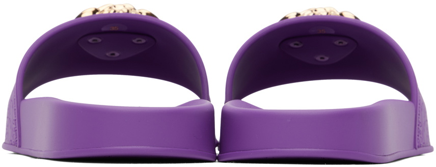 Versace Purple Palazzo Slides Versace